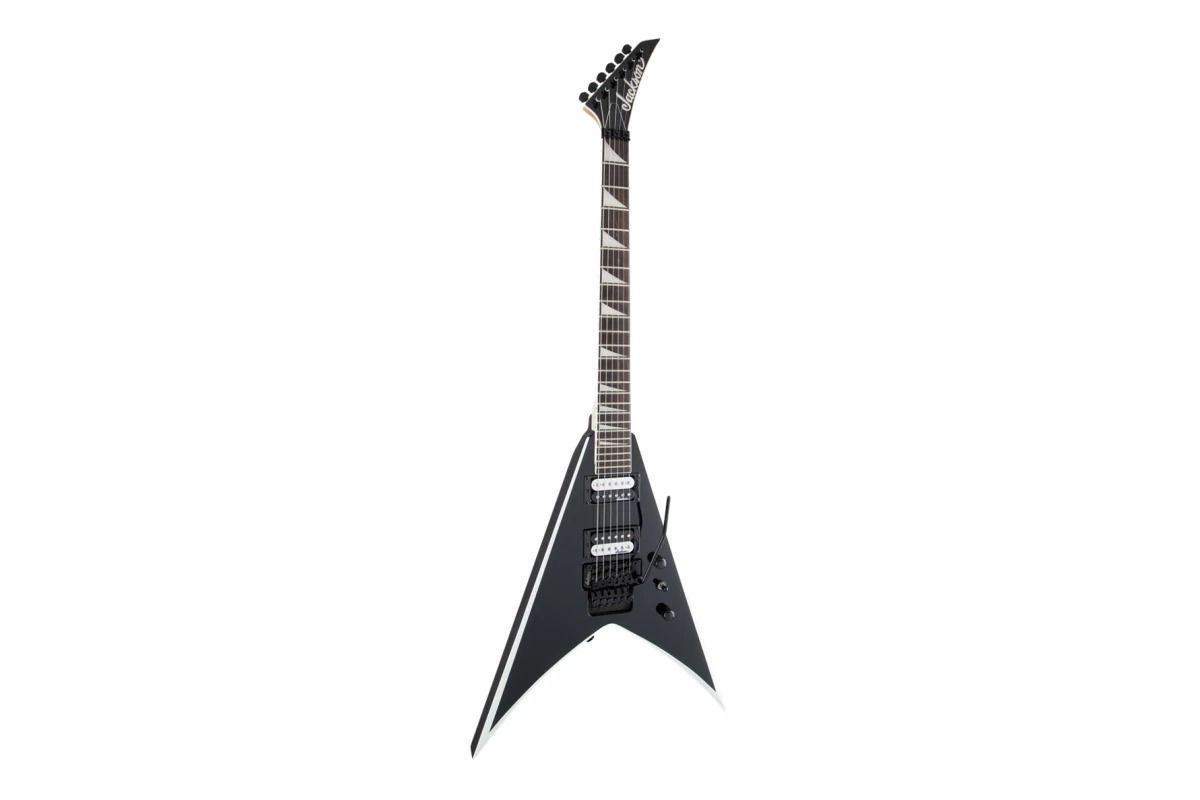 Електрогітара Jackson JS32 King V Black With White Bevels Купити в ...
